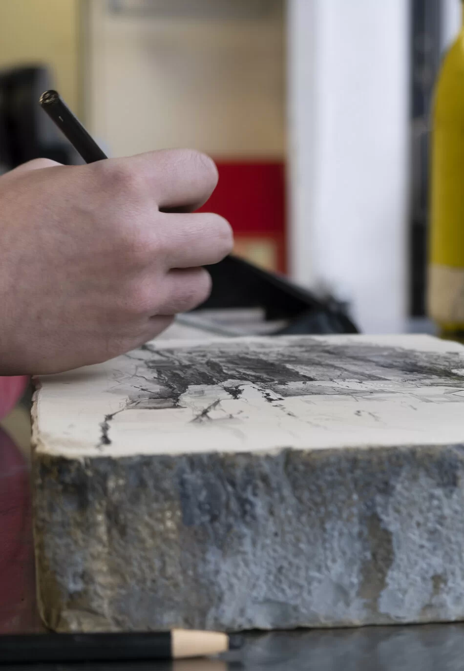 printmaking process that uses a stone